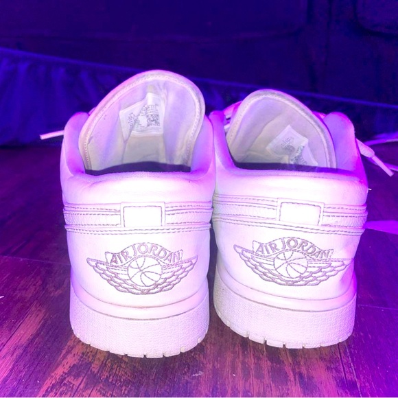 Jordan | Shoes | Jordan Lows All White Snake Skin Logo | Poshmark